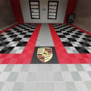 Sol de garage double place - Un parking garage